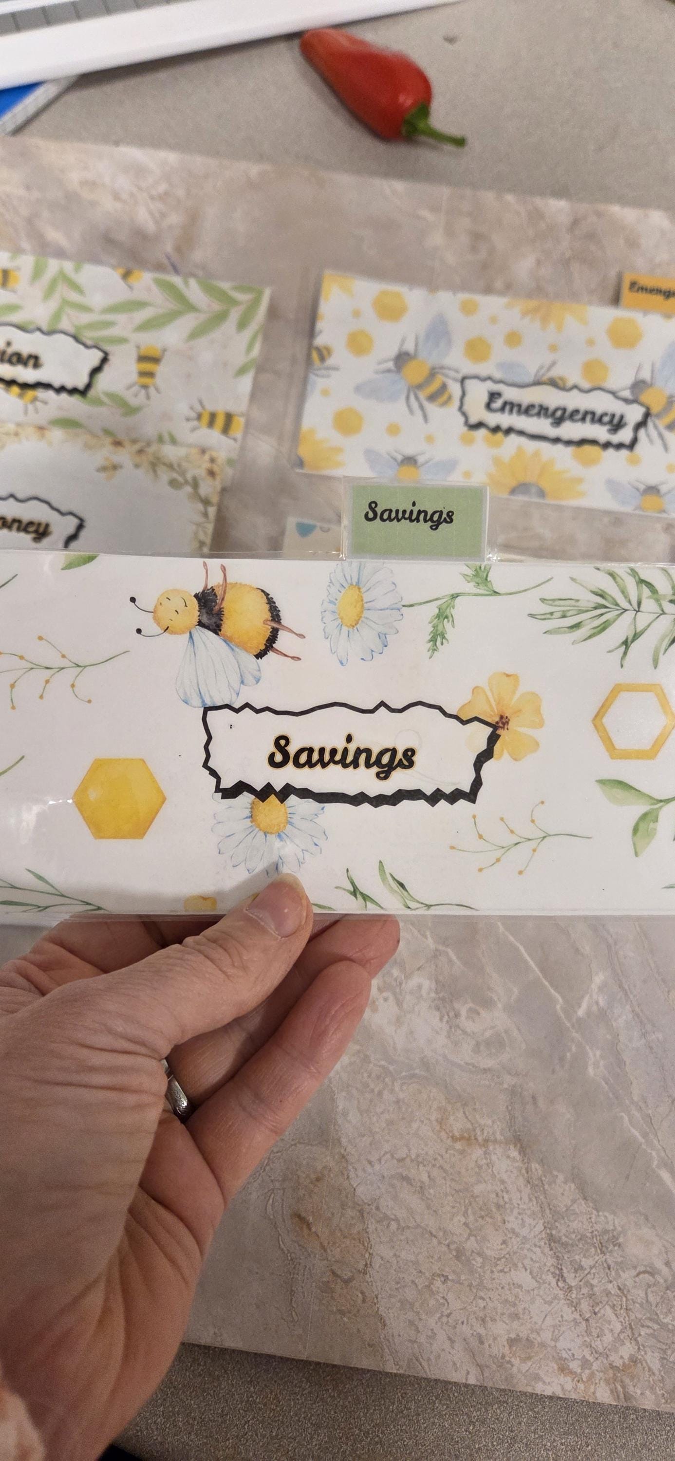 Bee Themed Tabbed Cash Envelope Dividers, Budgeting Set (6) - Etsy