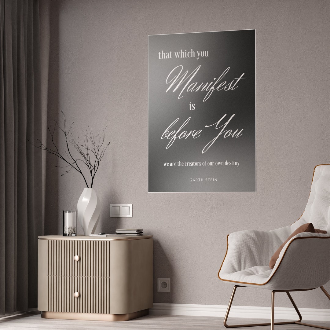 Steel Texture Manifest Poster, That Which You Manifest is Before You ...