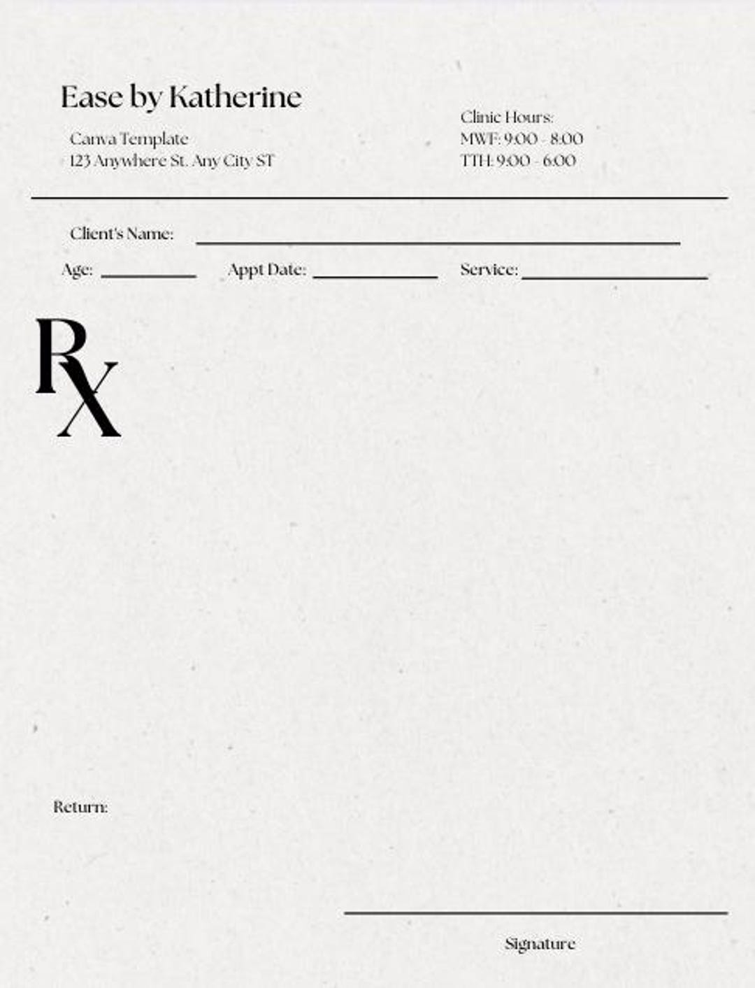 Prescription Style SOAP Notes Notepad Treatment Summary Notepad for Spa ...