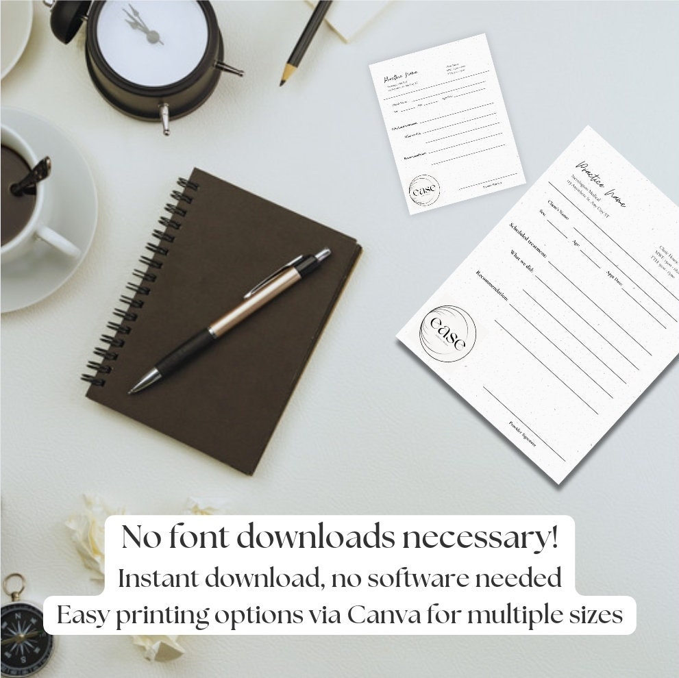 Soft Speckled Beige Treatment Summary Notepad for Spa or Medical Spa ...