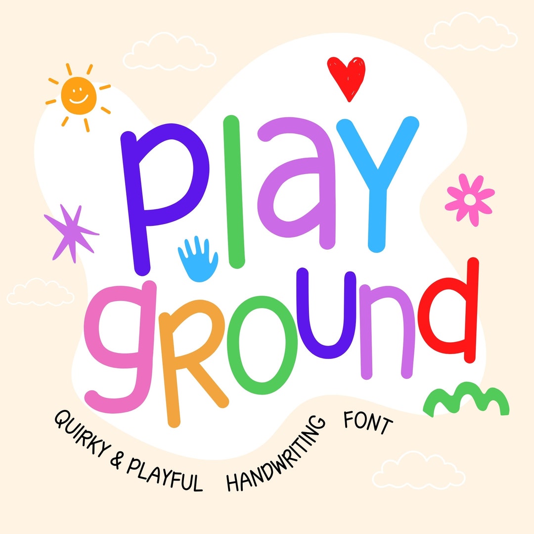 Playground Font Fun Handwriting Font, Quirky Font, Teacher Font ...