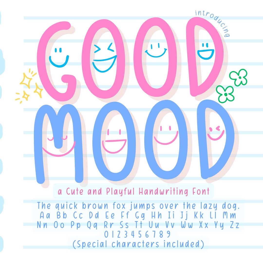 Handwriting Font, Tidy Handwritten Font, Fun Playful Font, Goodnotes ...