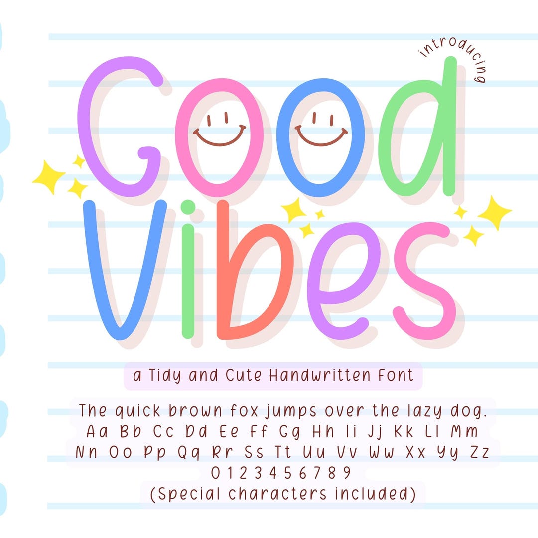Handwriting Font, Neat & Tidy Handwritten Font, Goodnotes Font, Digital ...