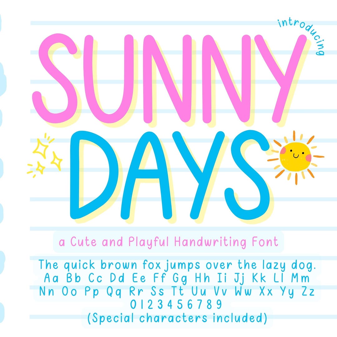 Handwriting Font, Cute & Neat Handwritten Font, Tidy Font for Goodnotes ...