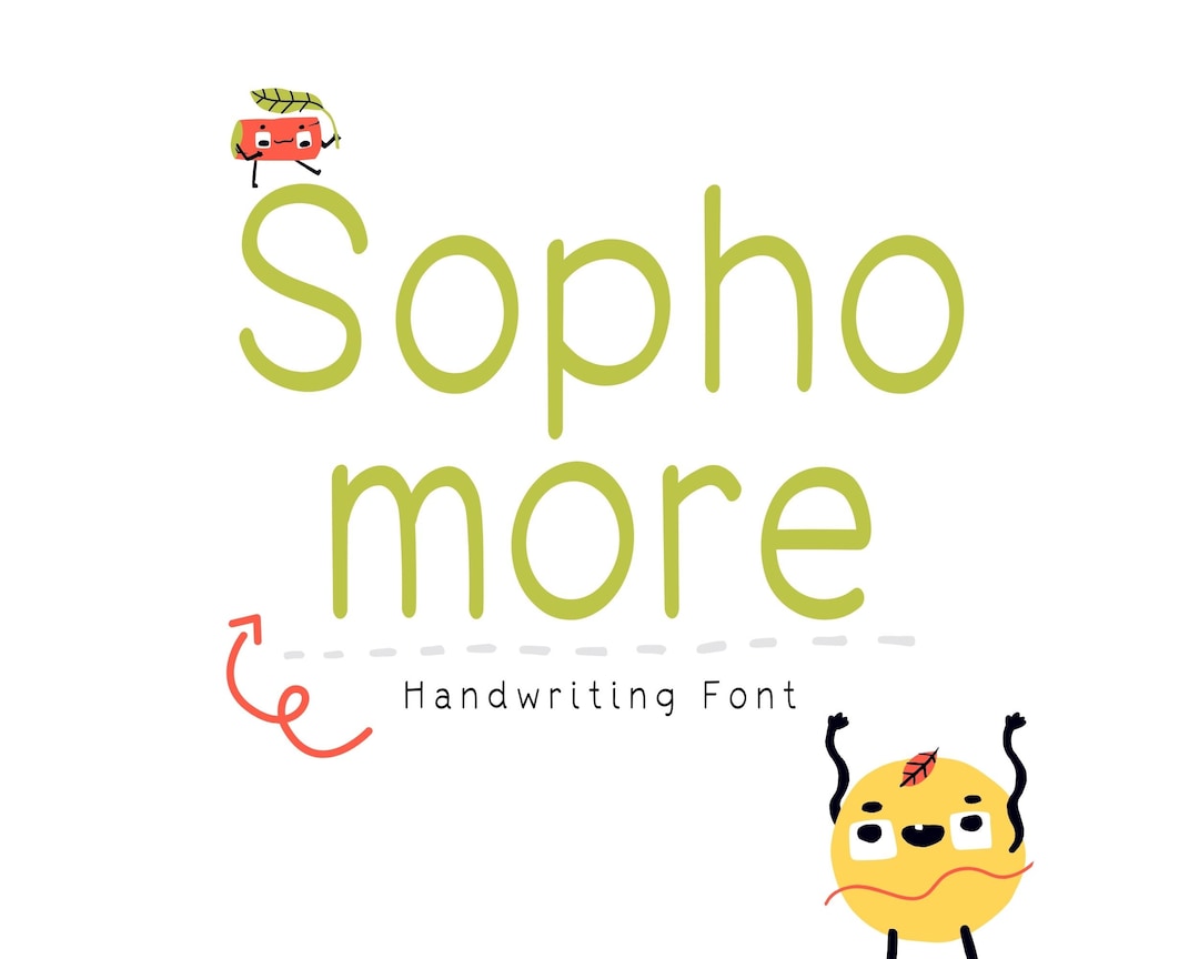 Sophomore Font Neat and Tidy Handwriting Font for Goodnotes Font, Cute ...