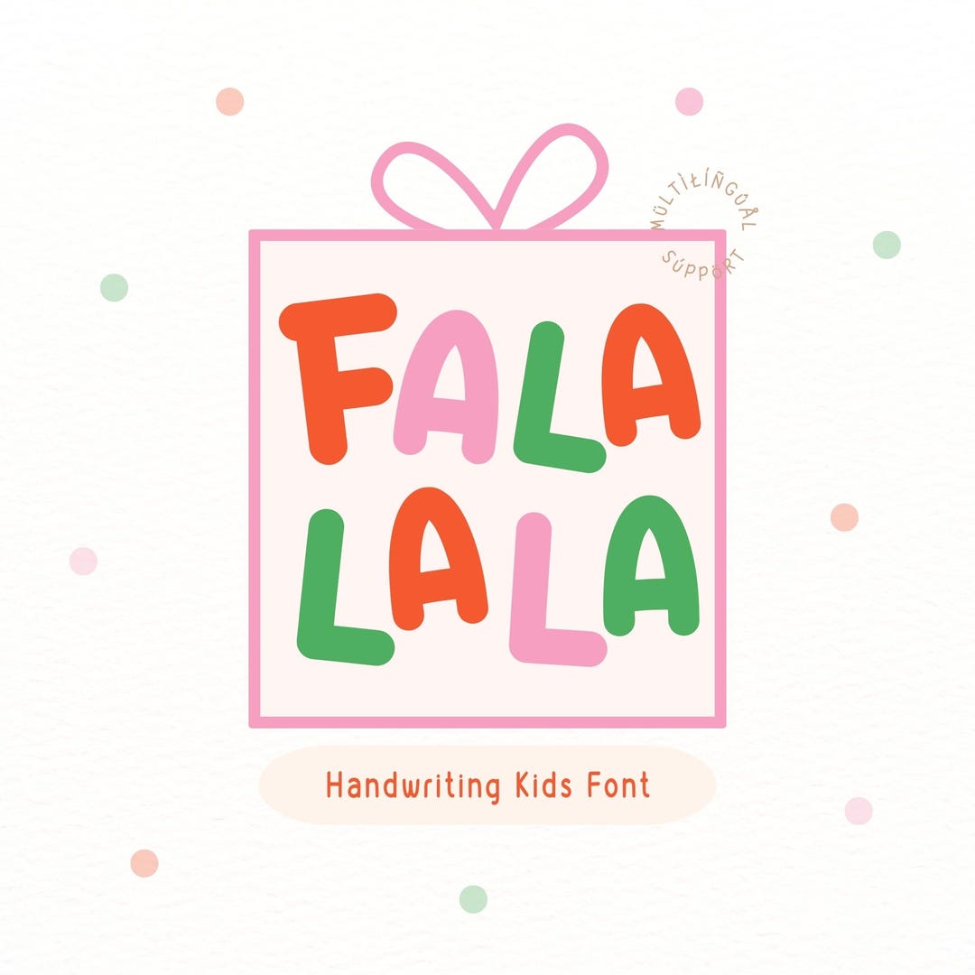 Falalala Font Nursery Fonts, Kids Font, Hand Drawn Kids Font, Christmas ...