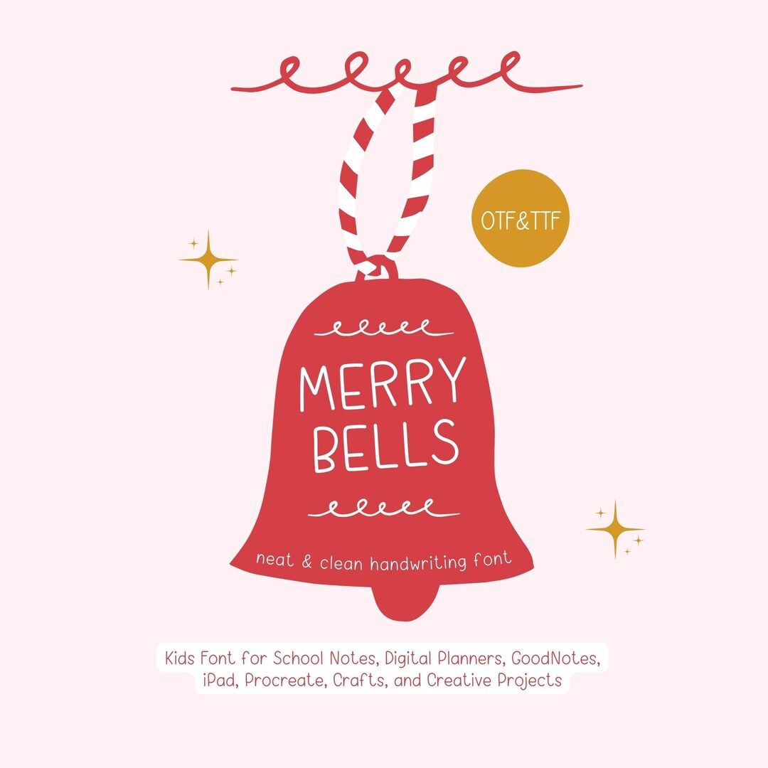 Christmas Handwriting Font, Neat Handwritten for Digital Planner ...