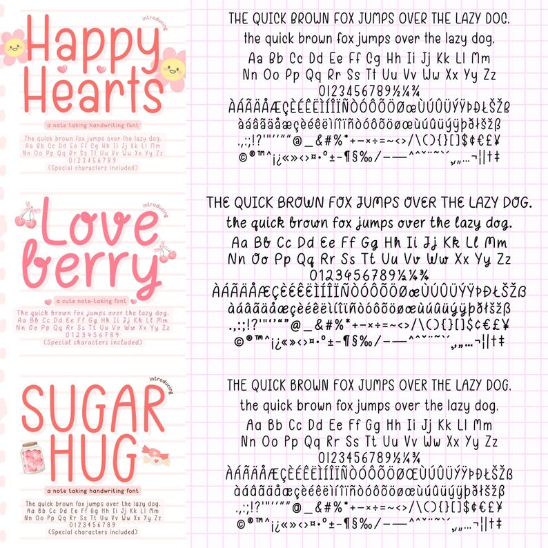 5 Cute Aesthetic Digital Handwriting Fonts | Sweet Heart Handwritten ...
