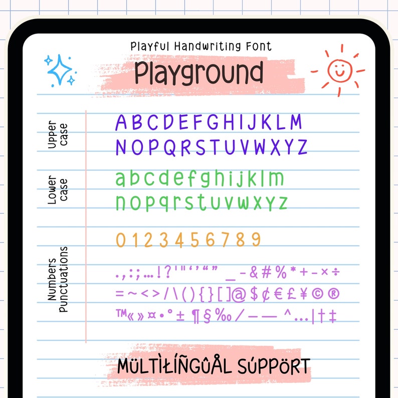 Playground Font Fun Handwriting Font, Quirky Font, Teacher Font ...