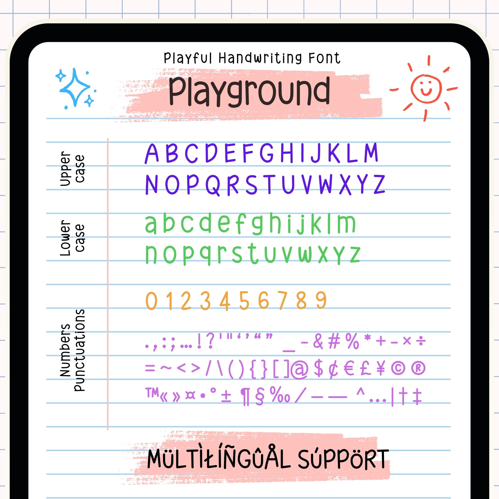 Playground Font Fun Handwriting Font, Quirky Font, Teacher Font ...