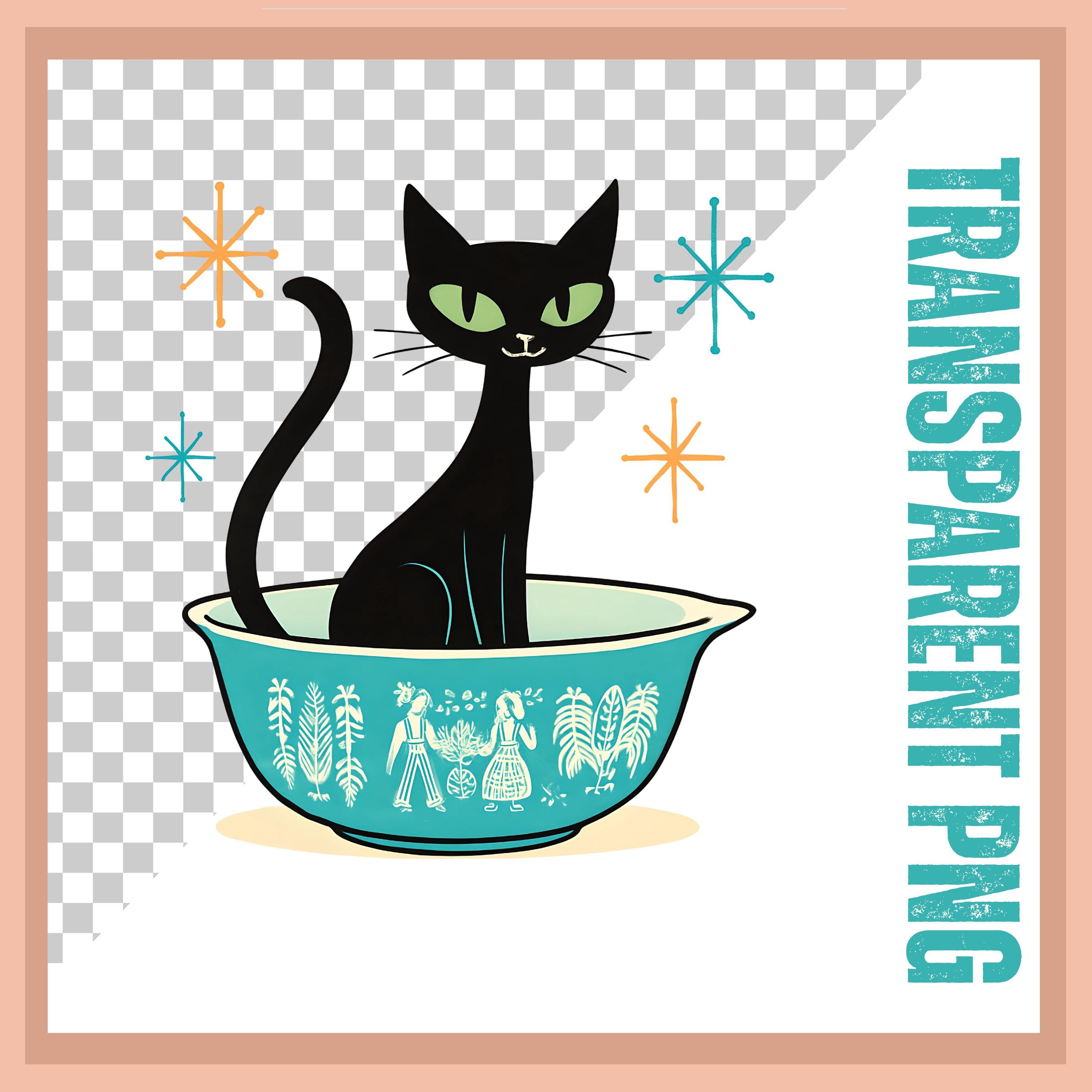 Retro Atomic Cat Vintage Pyrex Butterprint Retro Atomic Starburst 1950s ...