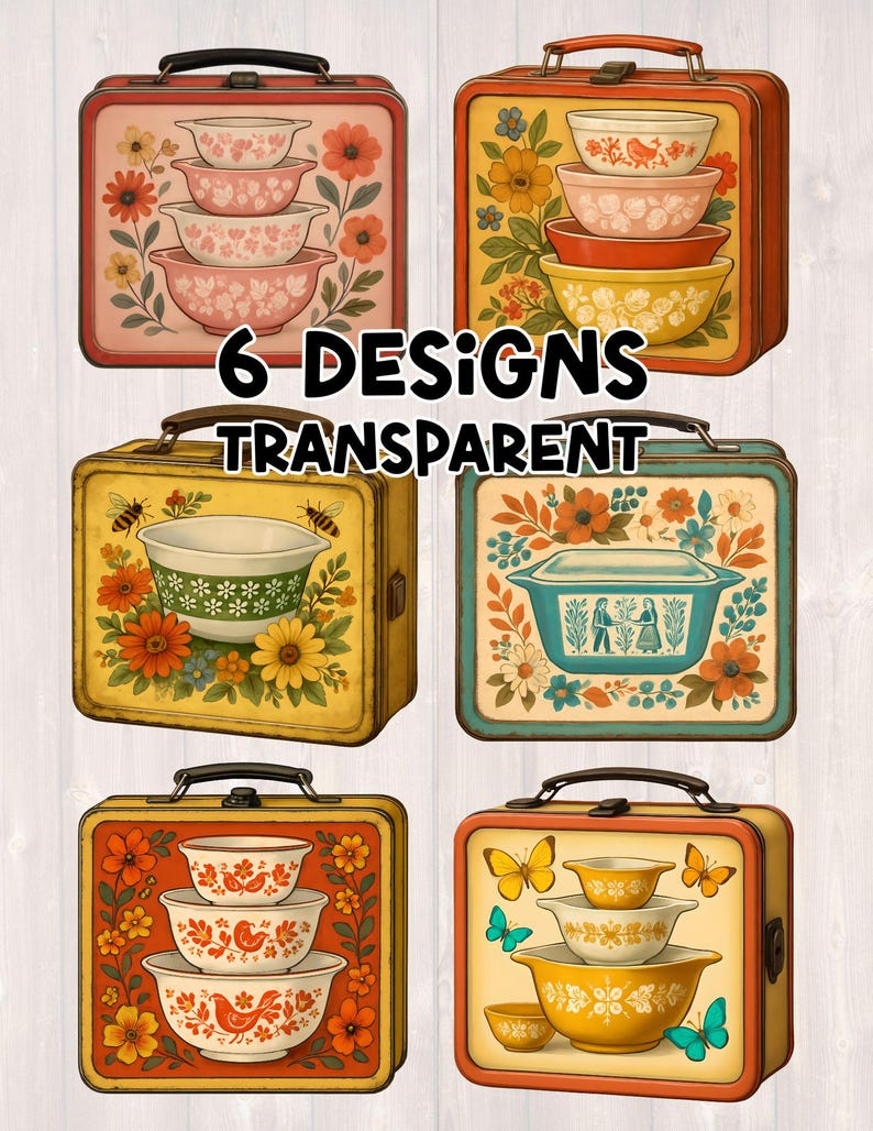 Vintage Pyrex Lunch Time | Old School Metal Lunchboxes Featuring ...