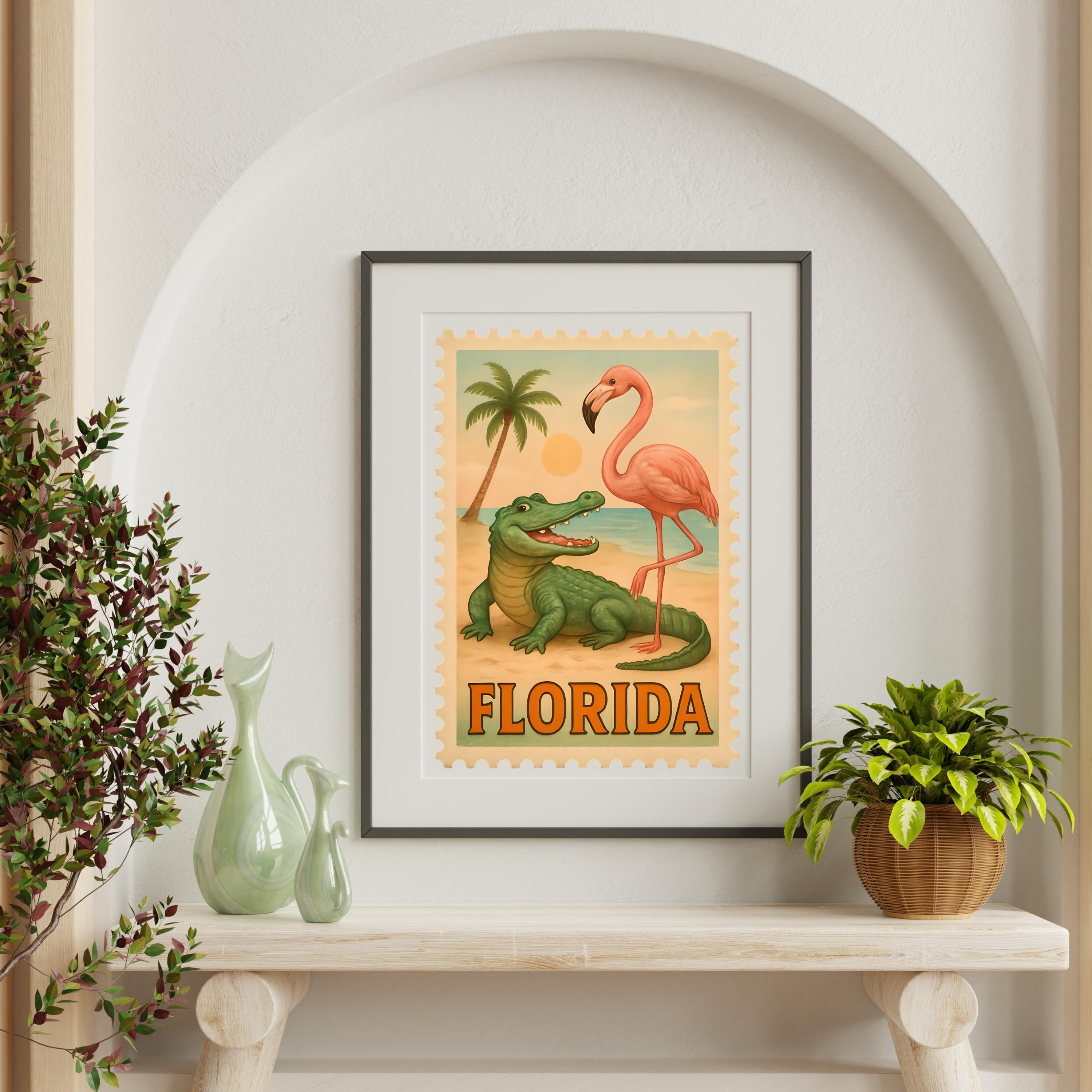 Florida Stamp State PNG, Vintage Stamp Sublimation Design, USA State ...