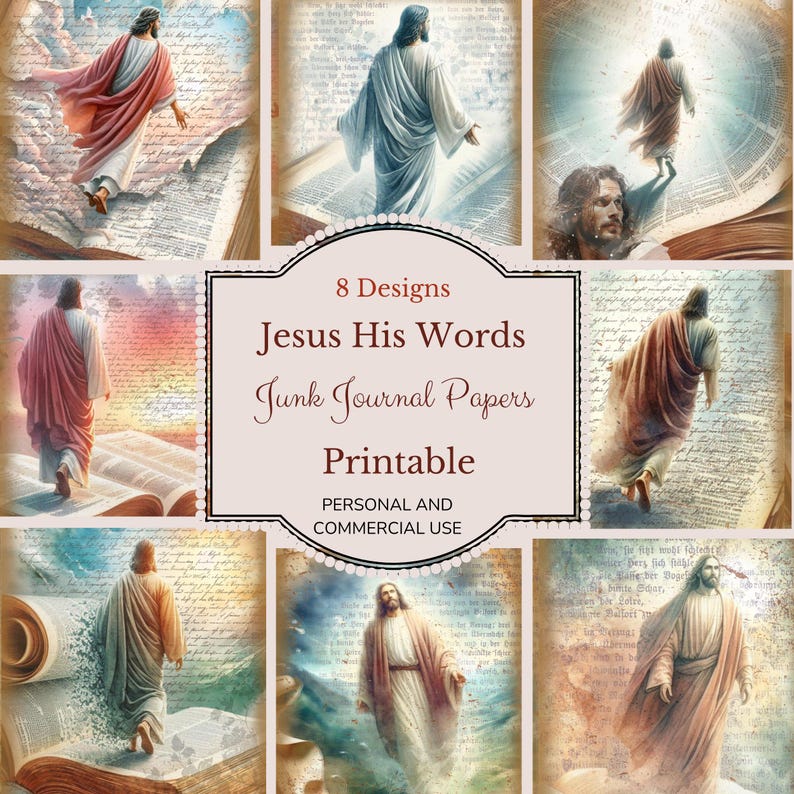 Jesus Junk Journal Pages, His Words, Papers, Scrapbooking, Faith ...