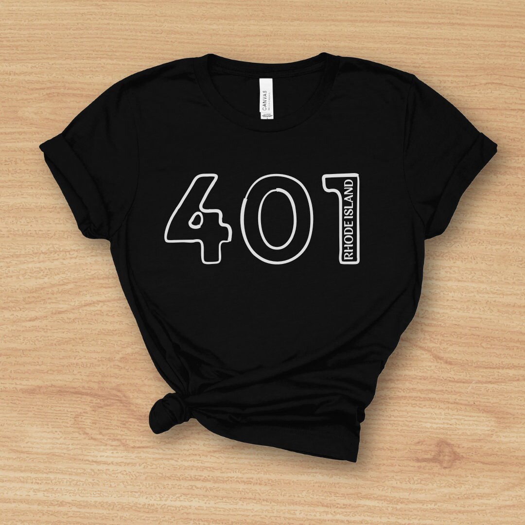 Rhode Island 401 Area Code T-shirt - Etsy