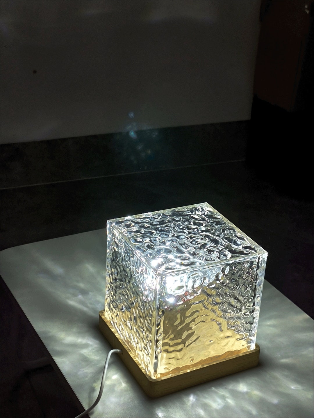 Water Ripple Night Light, Ice Bed Light, Color Changing Atmosphere ...