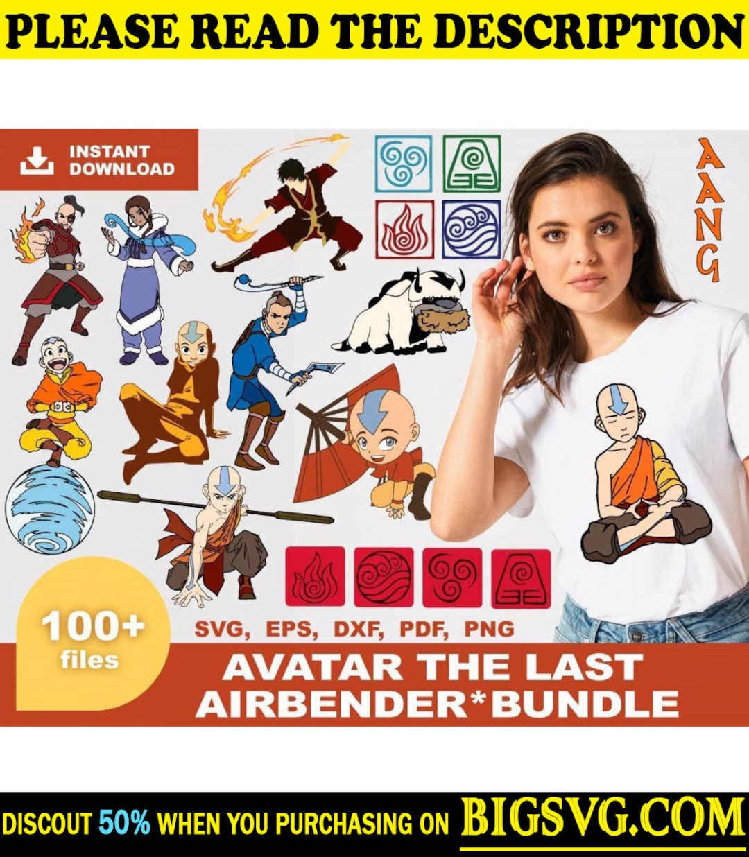 100 the Last Airbender Svg Bundle, Layered Svg, Cricut, Cut Files ...