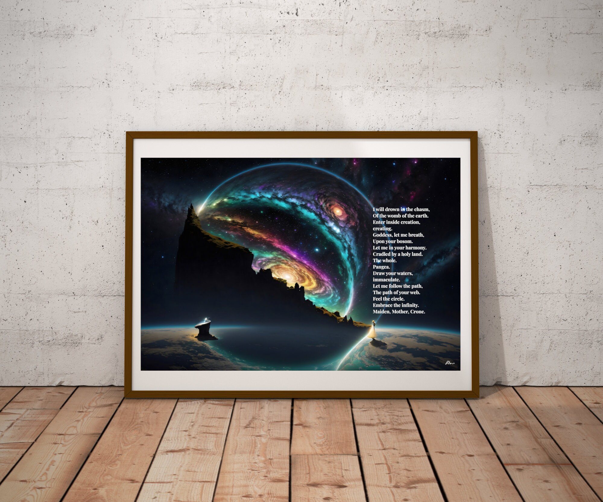 Drown in the Chasm Digital Art Poetry Printable Poetry Art, Fantastical ...