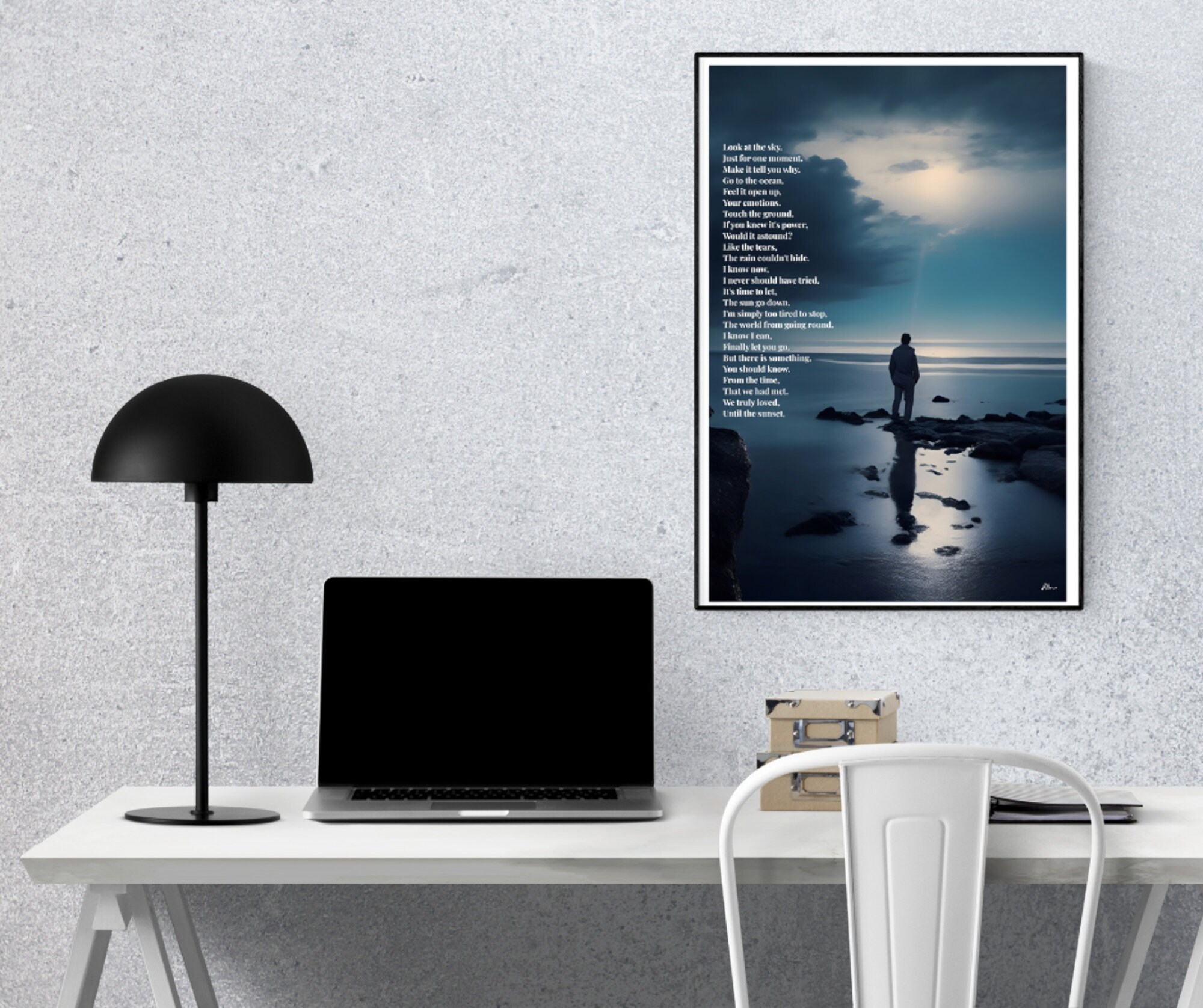 Let the Sun Go Down Digital Art Poetry Printable Poetry Art ...