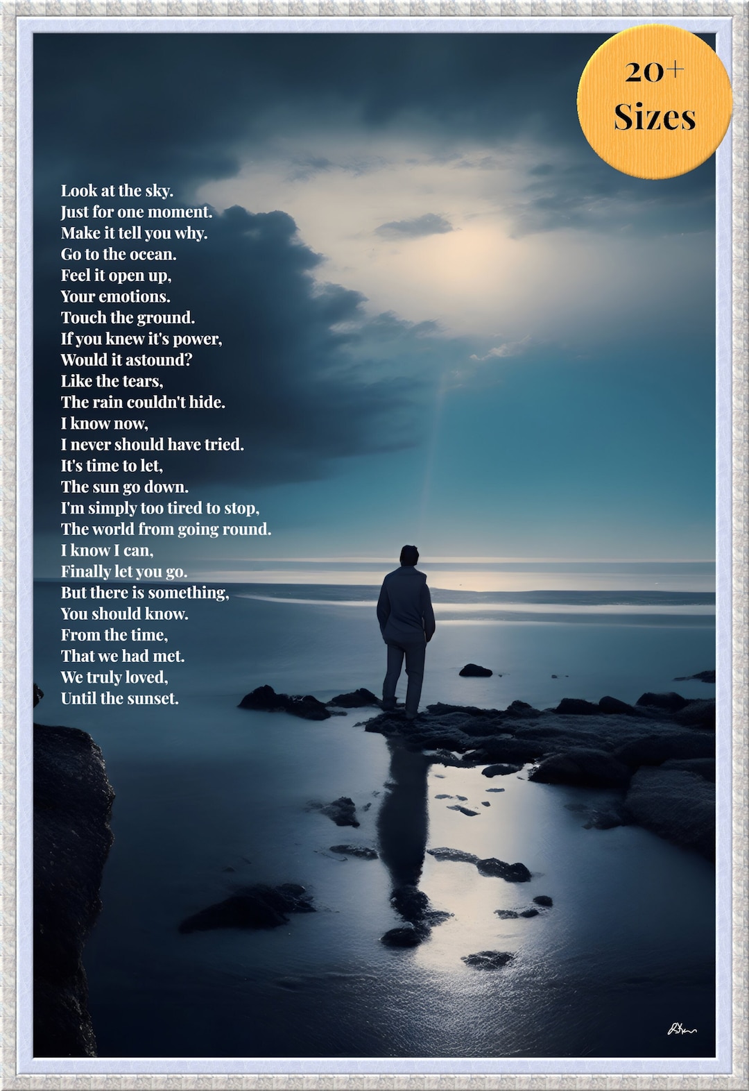 Let the Sun Go Down Digital Art Poetry Printable Poetry Art ...