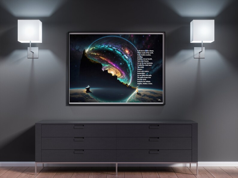 Drown in the Chasm Digital Art Poetry Printable Poetry Art, Fantastical ...