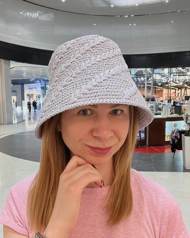 Crochet Raffia Bucket Hat Pattern, Summer Sun Hat (PDF + Video Tutorial ...