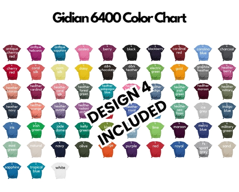 Gildan 64000 Color Chart Colors Gildan Softstyle T-shirt G640 Feat ...