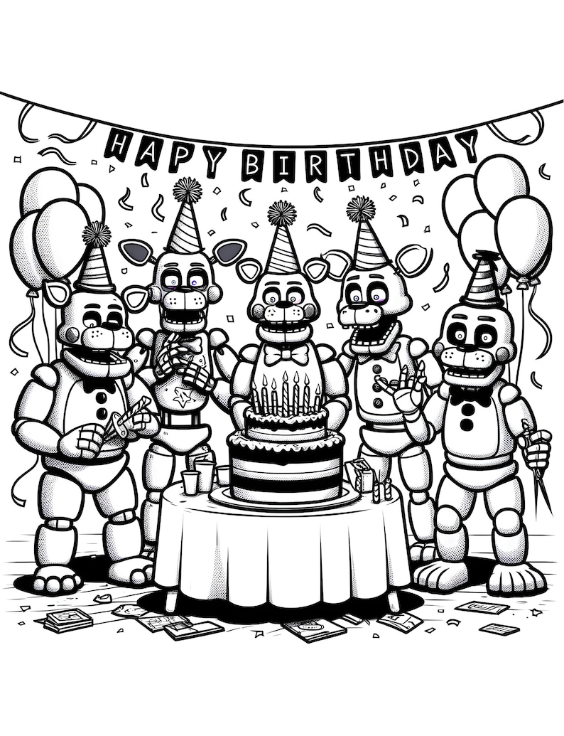 Animatronics Coloring Pages for Super Fans 50 Amazing Mechanical ...
