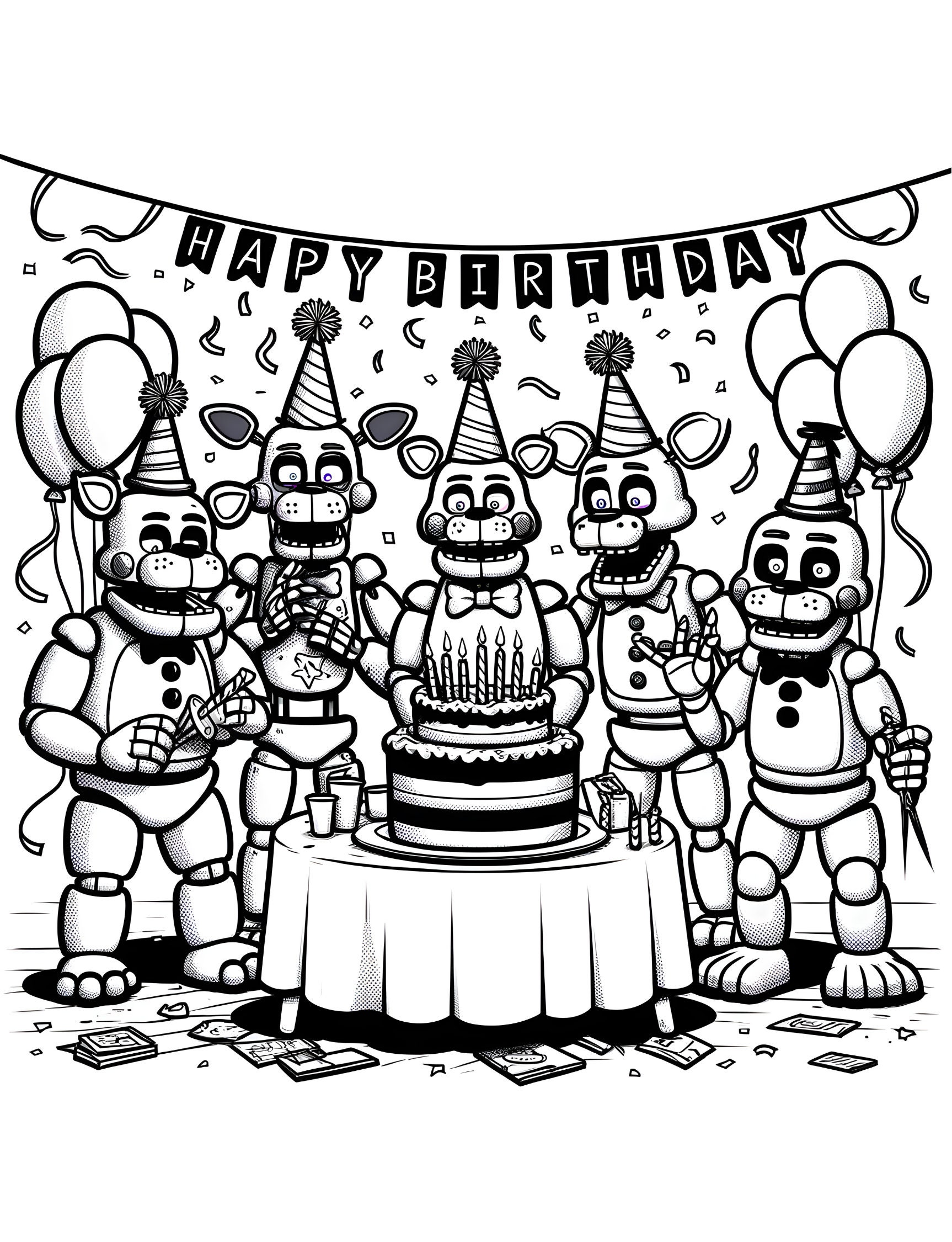 Animatronics Coloring Pages for Super Fans 50 Amazing Mechanical ...