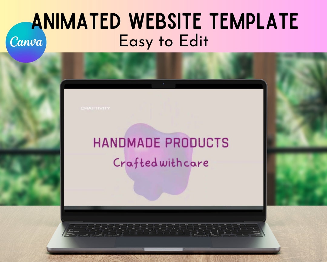 Animated Canva Website Template for Small Business. Easy to Edit and ...