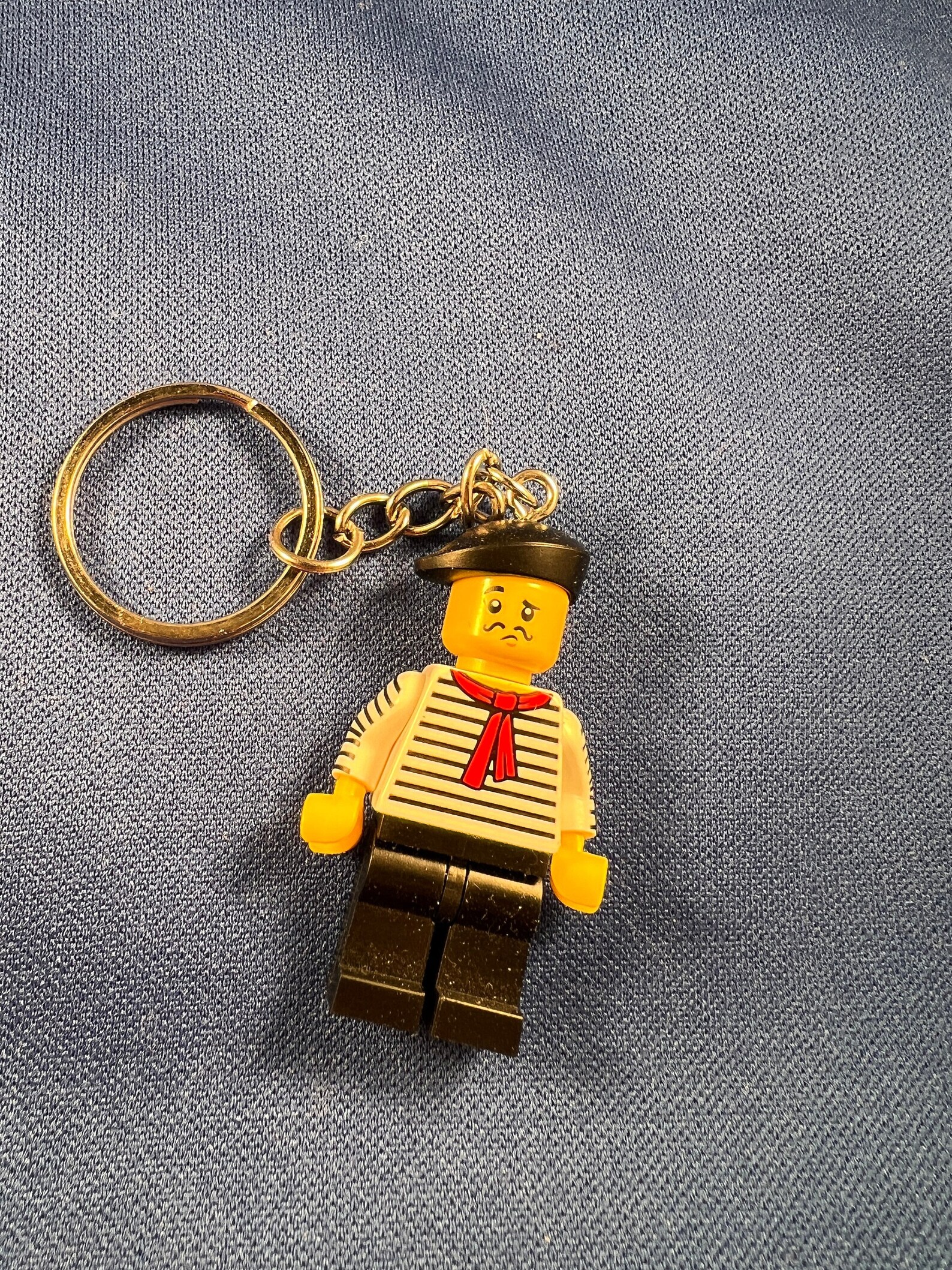 Sad Lego Frenchman Minifig Keychain - Etsy