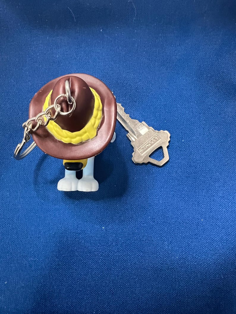 Bluey With Cowboy Hat Keychain (bluey010) - Etsy