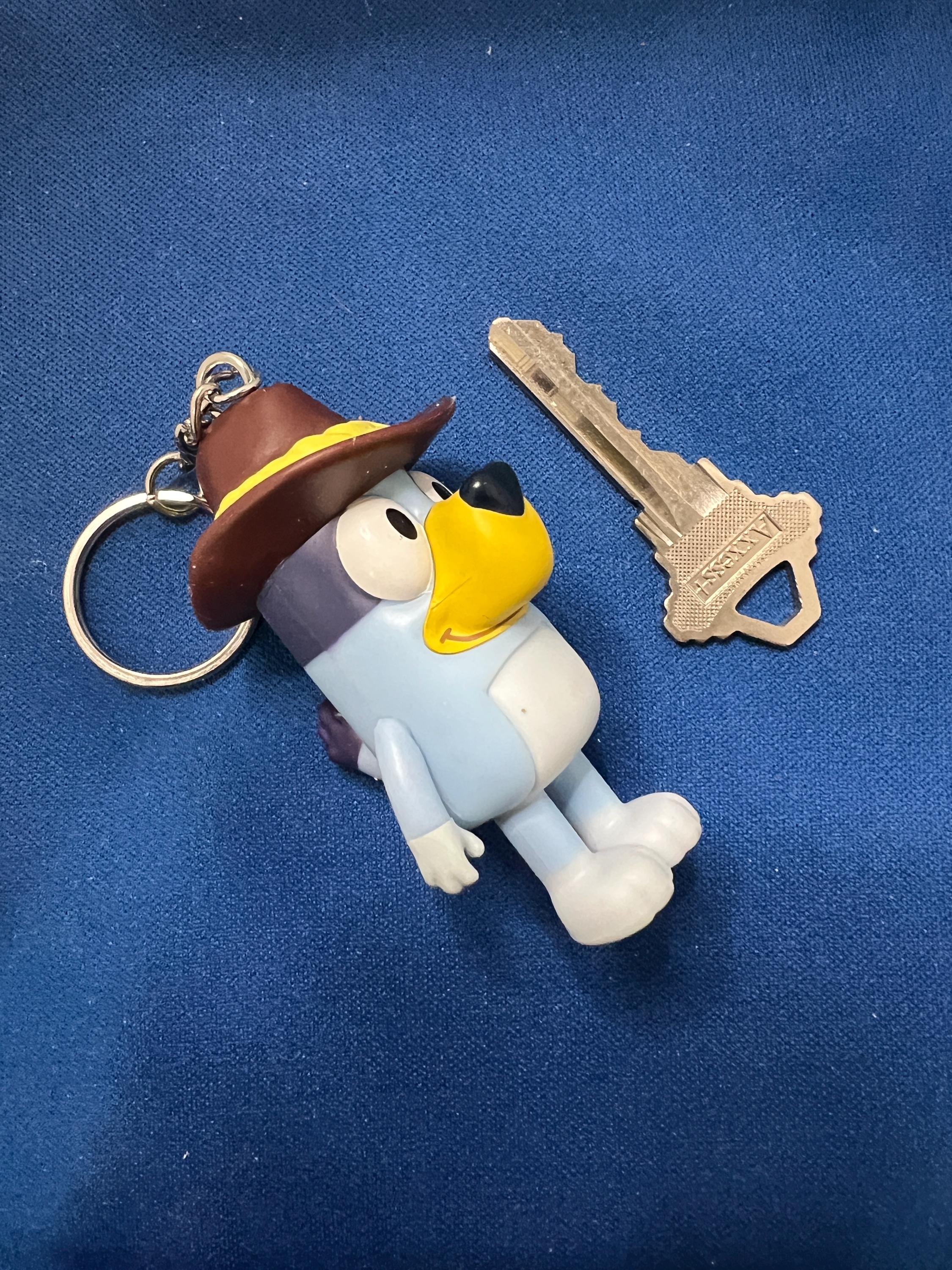 Bluey With Cowboy Hat Keychain (bluey010) - Etsy