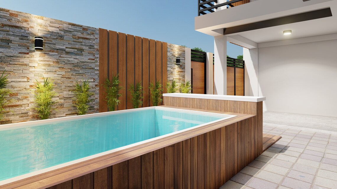 2 Storey Modern House With Jacuzzi - Etsy