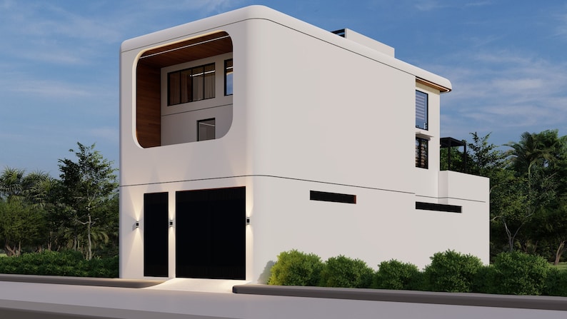 Unique House Design With Loft | 4 Bedroom | 6.5 X 16 M - Etsy