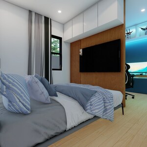 10x10 Meter 2 Storey Modern House High Ceiling Floorplan 5 Bedroom ...