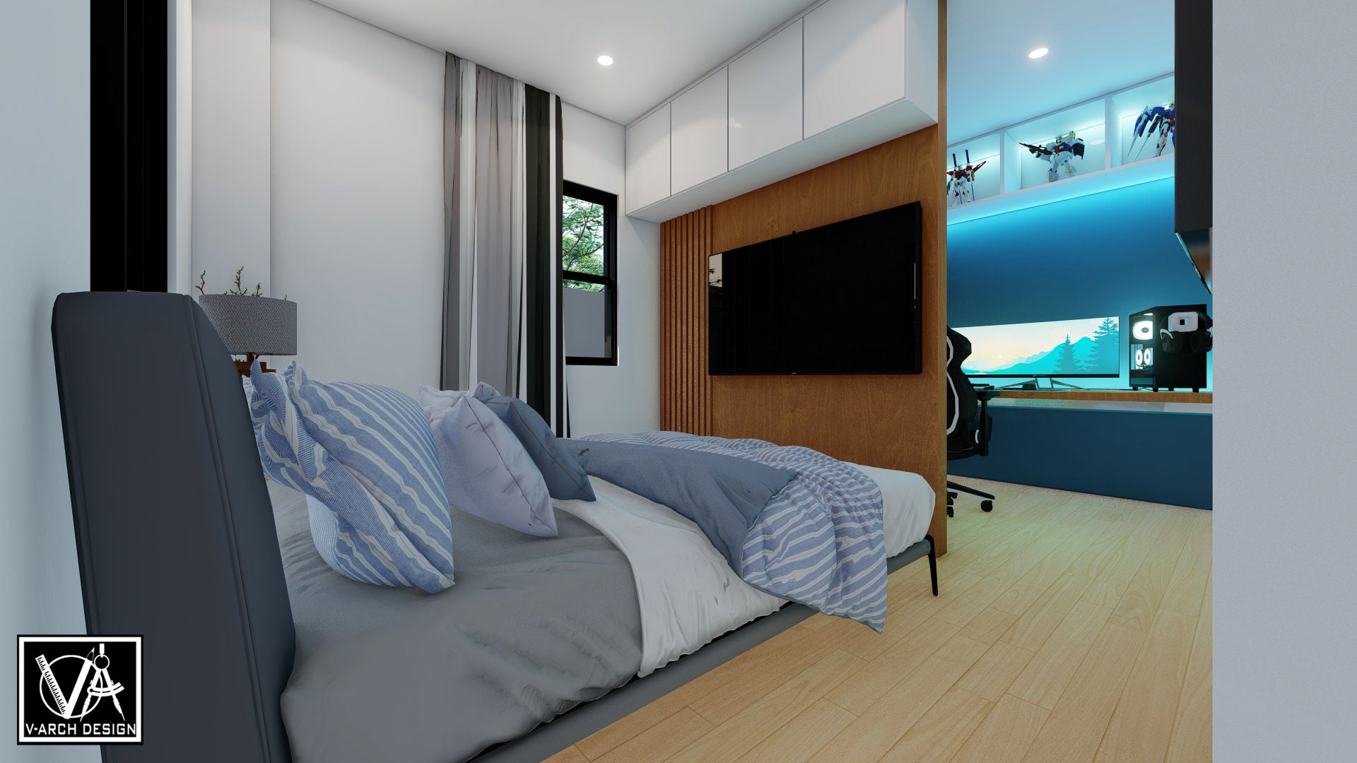 10x10 Meter 2 Storey Modern House High Ceiling Floorplan 5 Bedroom ...