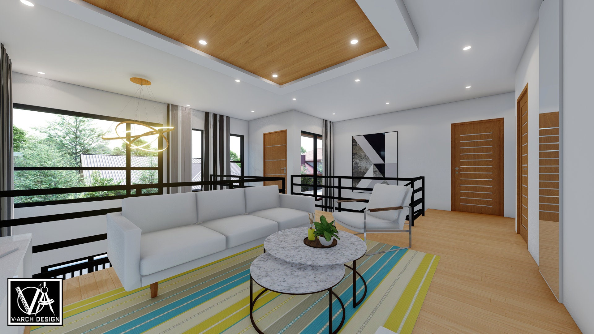 10x10 Meter 2 Storey Modern House High Ceiling Floorplan 5 Bedroom ...