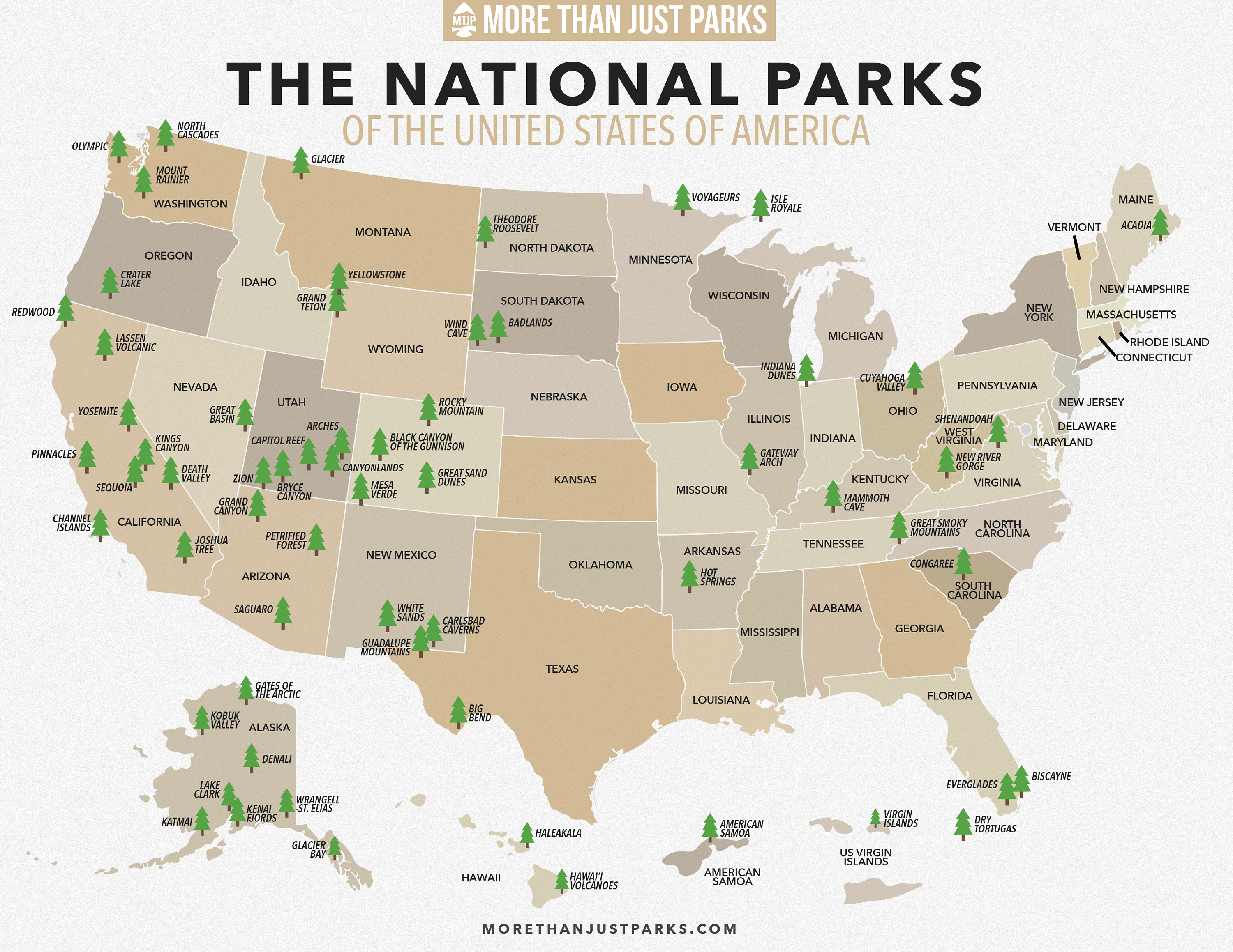 National Parks Map 8.5x11 Digital Download - Etsy