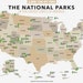 National Parks Map Poster (24x36) - Etsy