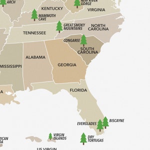 US National Parks Map Digital Download by More Than Just Parks - High ...