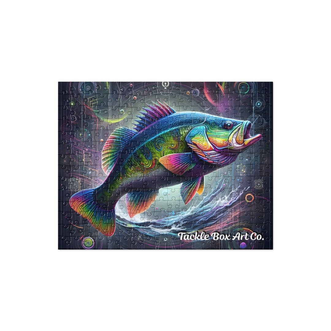 Fishy Illusions Fishing Artwork Jigsaw Puzzle by Tackle Box Art Co. - Etsy