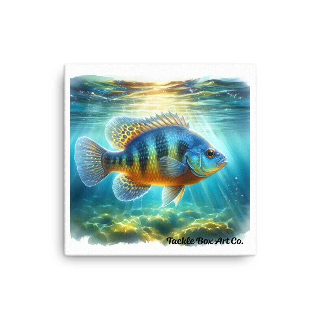 Gone Fishin' Dreams: Watercolor Rustic Fishing Art Canvas Print by ...