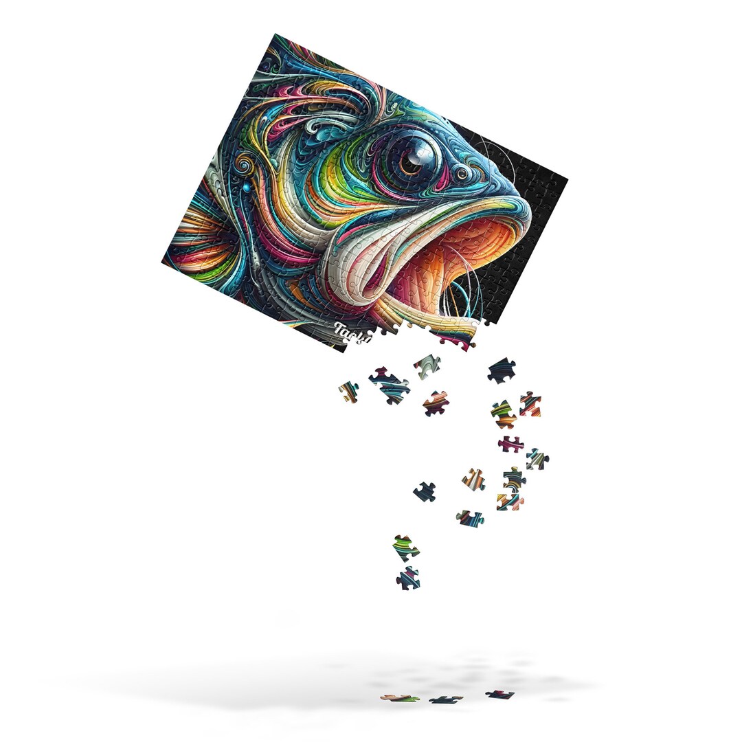 Fishy Illusions Fishing Artwork Jigsaw Puzzle by Tackle Box Art Co. 252 ...