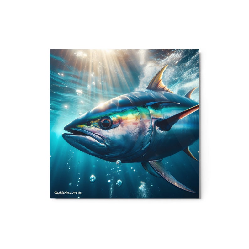 Captivating Depths: Bluefin Tuna Majesty by Tackle Box Art Co. Vibrant ...