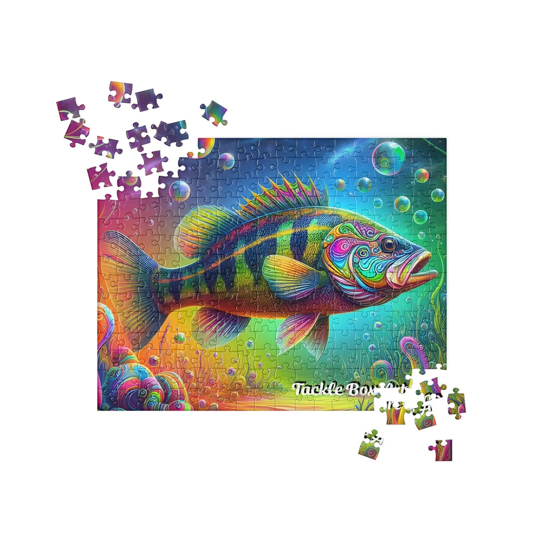 Fishy Illusions Fishing Artwork Jigsaw Puzzle by Tackle Box Art Co. 252 ...