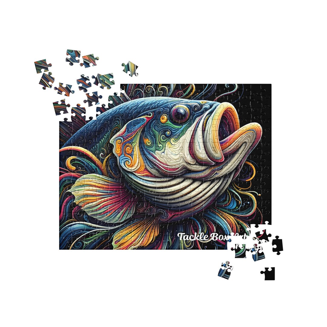 Fishy Illusions Fishing Artwork Jigsaw Puzzle by Tackle Box Art Co. 252 ...