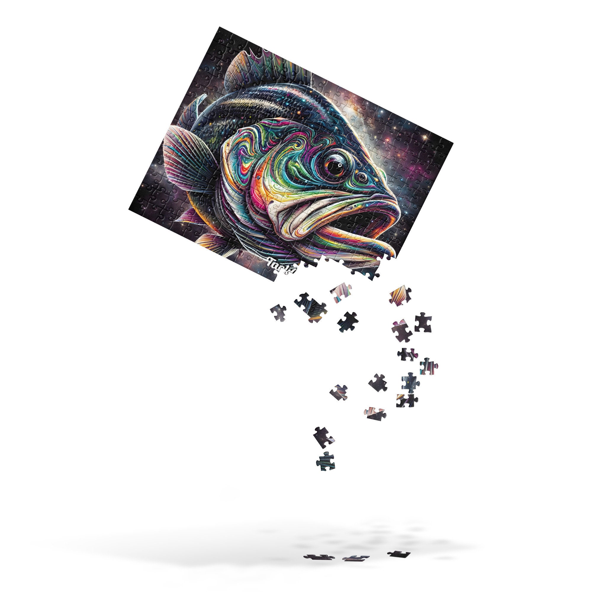 Fishy Illusions Fishing Artwork Jigsaw Puzzle by Tackle Box Art Co. - Etsy