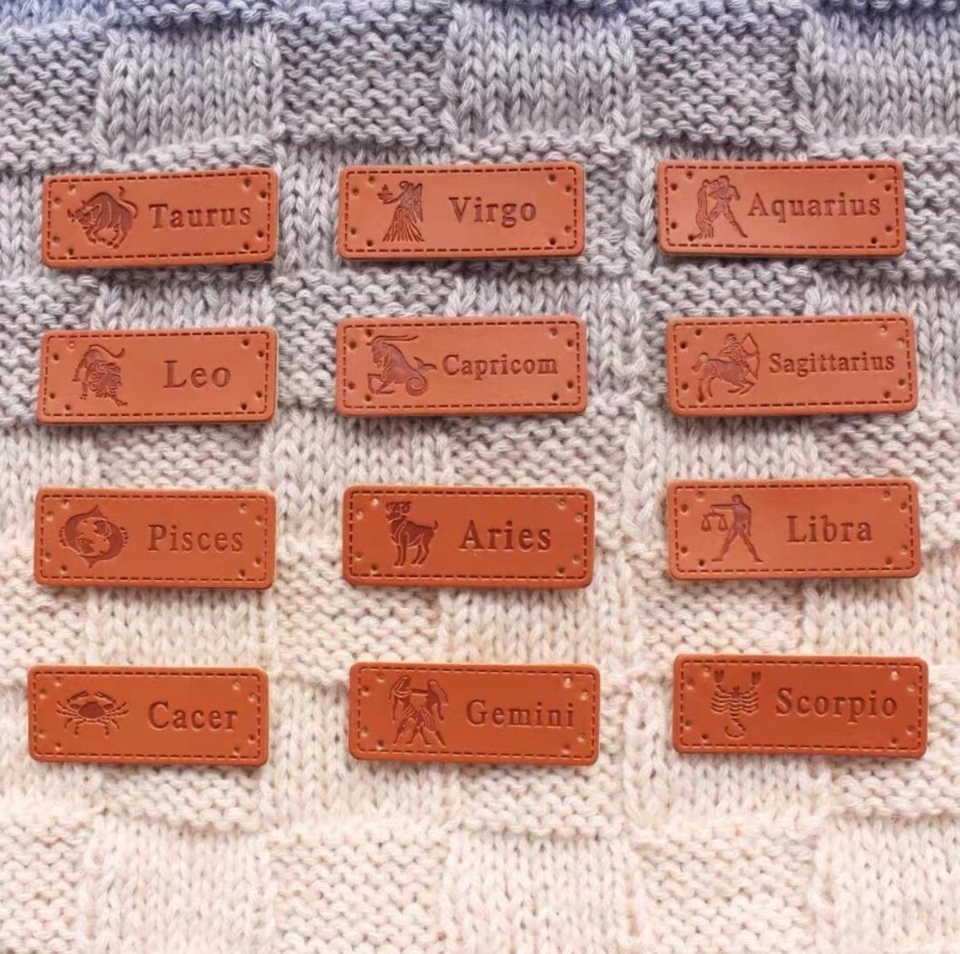 Handcrafted Zodiac Signs: Personalized Knitted and Crocheted Labels for ...