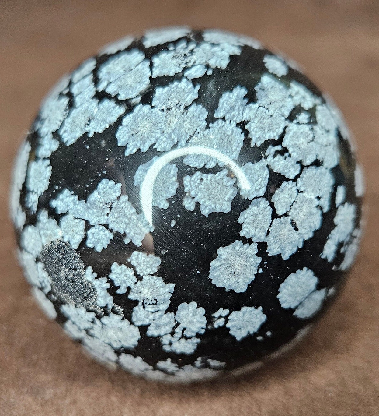 Snowflake Obsidian Sphere - Etsy